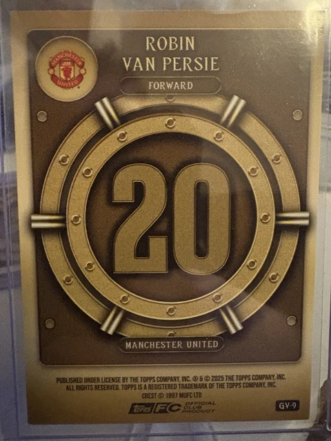 TOPPS 2025/26 MANCHESTER United Collector Tin Gold Vault Robin Van ...