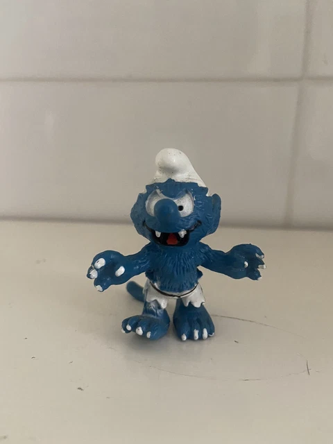 SMURFS 20543 HALLOWEEN Werewolf Smurf Wolf Man Vintage Figure PVC ...