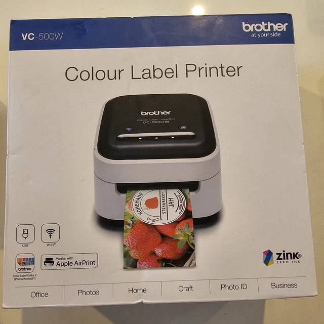 BROTHER VC-500W COLOUR Label Printer USB WIFI, AirPrint, Continuous ...