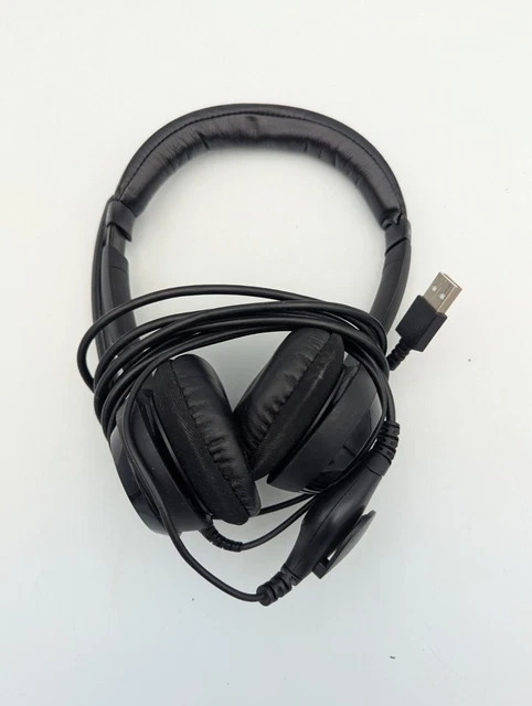LOGITECH WIRED HEADPHONE H390 with Microphone USB In-Line Control (No ...