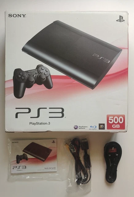 BOX ONLY PS3 Console CECH-4012C 500GB NTSC J Charcoal Black Super Slim ...