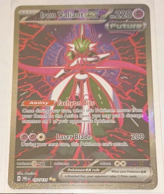 POKEMON TCG IRON Valiant EX 157/131 SV: Prismatic Evolutions SIR £44.40 ...