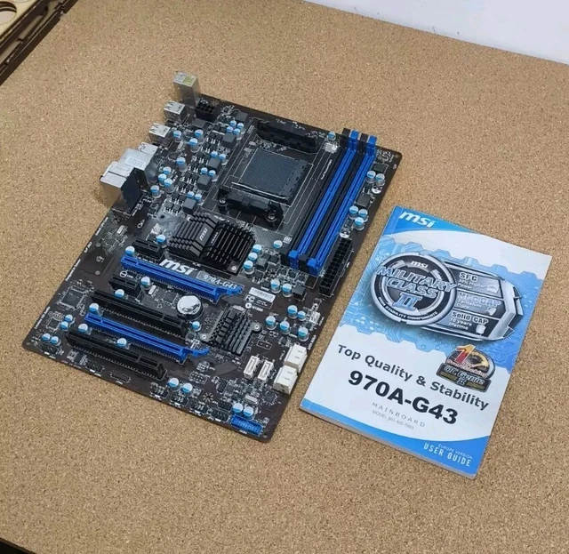 MSI 970A-G43 MOTHERBOARD AM3+ | UNTESTED | See Description £14.99 ...
