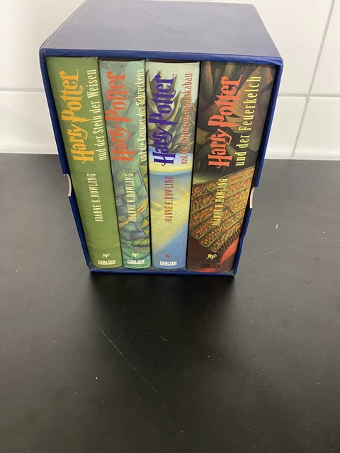 HARRY POTTER BAND 1-4 im schuber j.k. rowling gebundene ausgabe EUR 45 ...