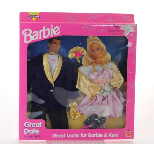 MATTEL-BARBIE GREAT DATE Fashion* Barbie & Ken evening wear Doll ...