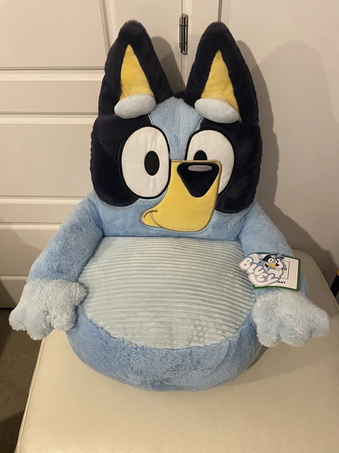 BLUEY CHARACTER PLUSH Soft Children’s Chair Seat Sofa Rare Collectible ...