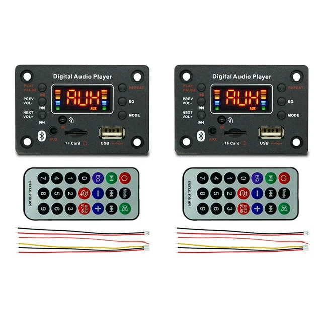 2STÜCK 2X40W VERSTÄRKER Stereo MP3 Decoder Board 7V-25V Audio Bluetooth ...