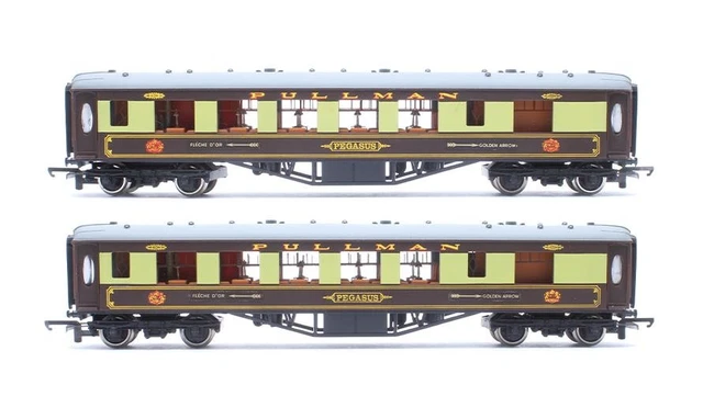 WRENN 'OO' GAUGE W6012 Pair Of Pullman Brown/Crm 1St Class Golden Arrow ...