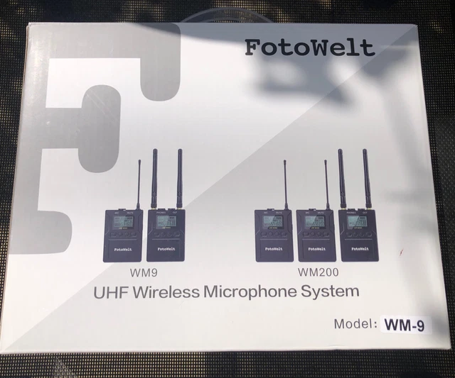 FOTOWELT WM9 UHF Wireless Lavalier Microphone System 50 channels £80.00 ...