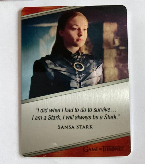 GAME OF THRONES Sophie Turner Metal Base Card E5 as Sansa Stark £9.99 ...