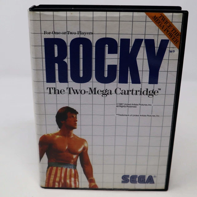 VINTAGE 1987 80S SEGA MASTER SYSTEM ROCKY THE TWO-MEGA CARTRIDGE VIDEO ...