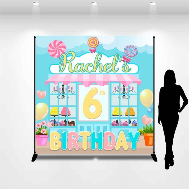 PERSONALIZED CANDY DESSERT Shop 6th Birthday Backdrop $36.09 - PicClick AU