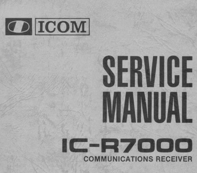 ICOM IC-R7000 SERVICE Manual Circuit Diagram Techniques Schematic ...