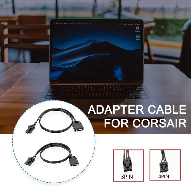 FOR CORSAIR 4 Pin RGB to Standard ARGB 5V 3 Pin Connector Cable~ Adapter W2W9 $3.85 - PicClick AU