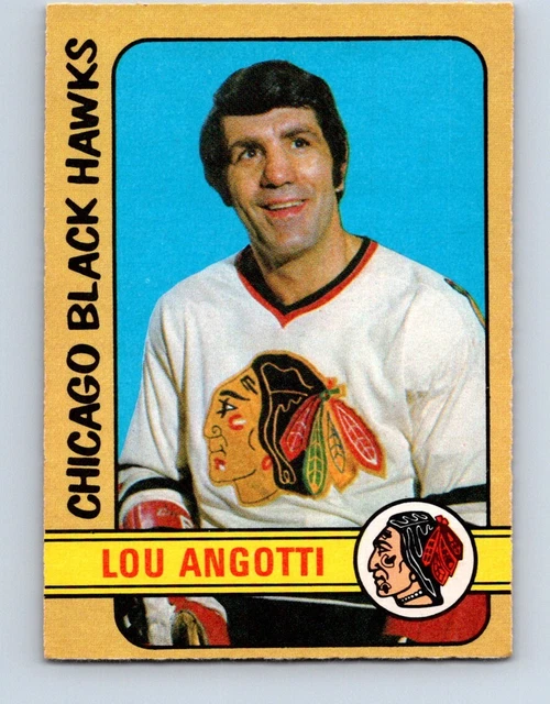 VINTAGE HOCKEY CARD Opc 1972 Chicago Black Hawks Lou Angotti No601 $6. ...