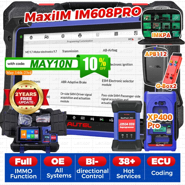 AUTEL MAXIIM IM608 PRO Full Kits IMMO Key Programming Diagnostic ...