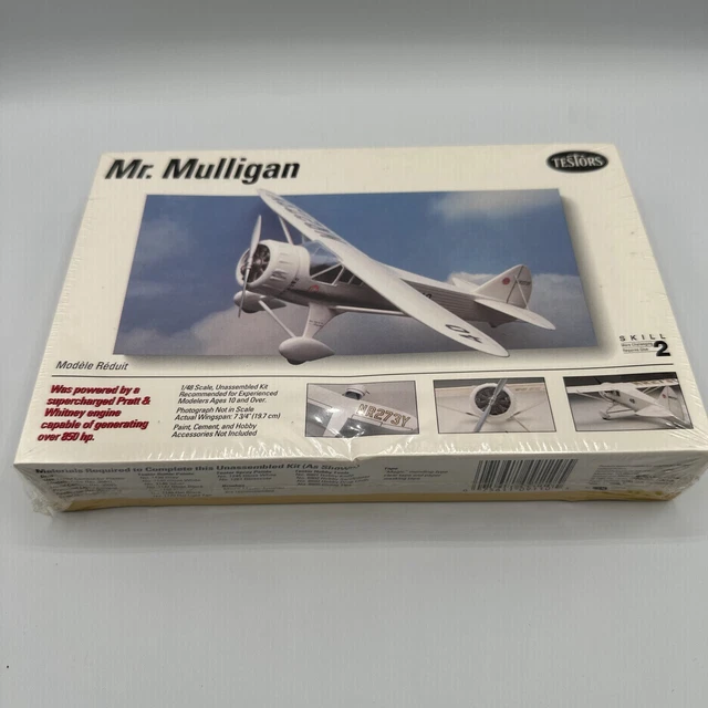 TESTORS MR. MULLIGAN Model Kit No. 911 1/48 Scale Airplane NEW Sealed ...
