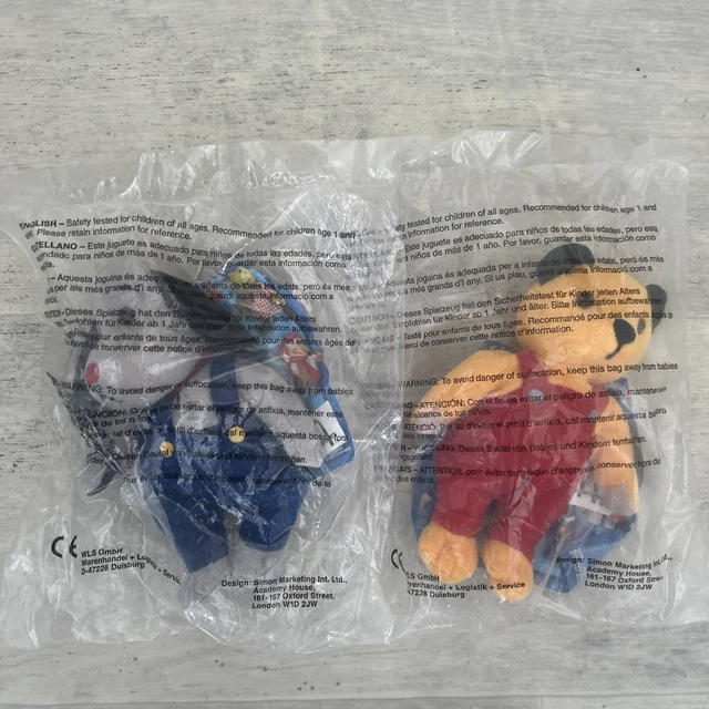 VINTAGE MCDONALD’S SOOTY & Sweep Plush Toys 2001 6" New in sealed bags ...
