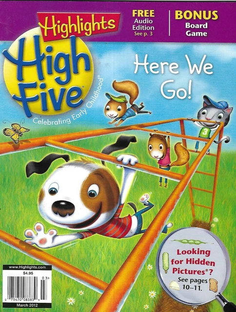 HIGHLIGHTS HIGH FIVE Magazine Reading Puzzles Hidden Pictures Riddle ...