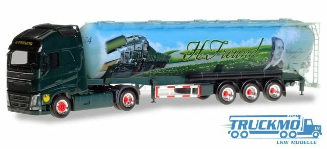 HERPA SPEDITION FREUND Volvo FH Globetrotter XL Feldbinder Silo ...