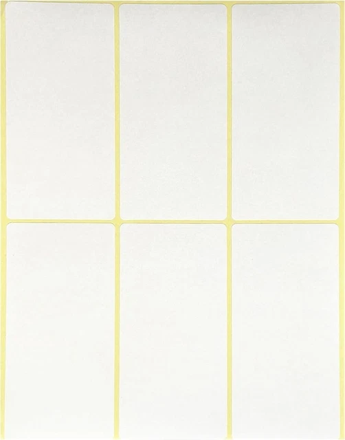 A5 RECTANGULAR LABEL s - Printable - White, 50 x 100 mm, 90 Labels/15 ...