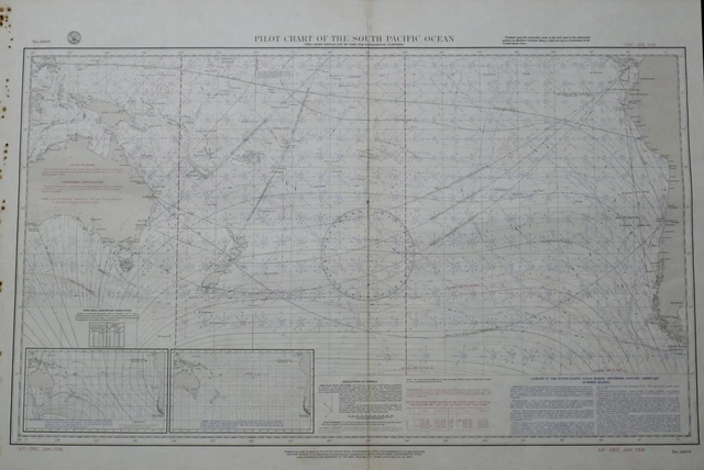 NAUTICAL CHART SOUTH Pacific Ocean Pilot 1962 USA Navy £55.26 - PicClick UK