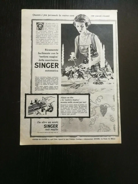 1957 VINTAGE ERA Automatic Electric Singer Sewing Machine Advertising £ ...