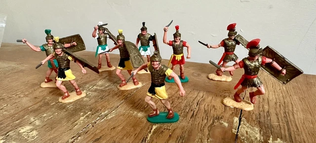 VINTAGE TIMPO ROMAN Centurian Foot Soldiers toys X 9 £80.00 - PicClick UK