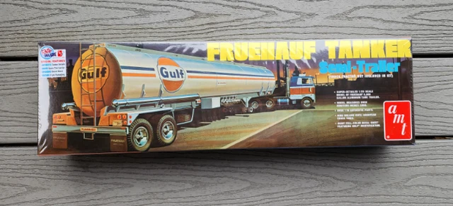 AMT 1/25 SCALE Gulf Fruehauf Tanker Semi-Trailer Plastic Model Kit ...