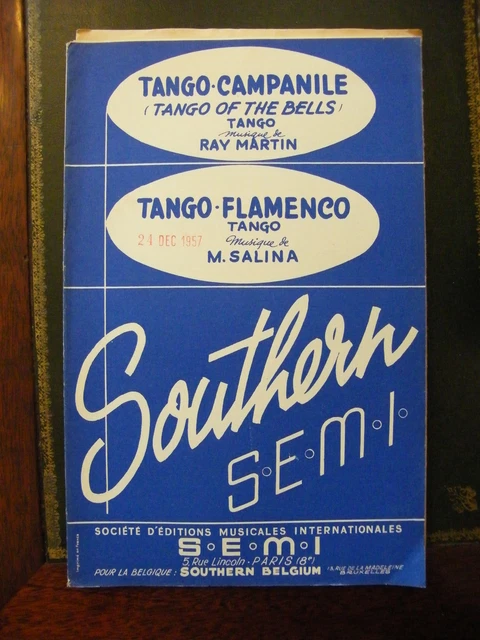 PARTITURA TANGO CAMPANILE Ray Martin Tango Flamenco Salina EUR 17,35 ...