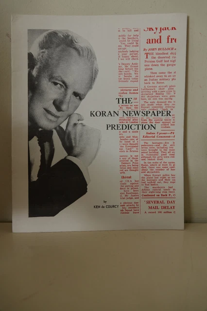 THE KORAN NEWSPAPER PREDICTION by Ken de Courcy £4.00 - PicClick UK
