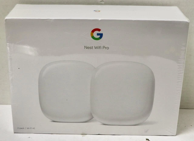 NEW- GOOGLE NEST Wi-Fi 6E Pro AXE5400 Mesh Router 2-Pack GA03689-US ...