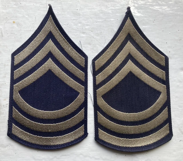 WW2 US ARMY Master Sergeant Rank Stripes Pair American Original £23.99 ...