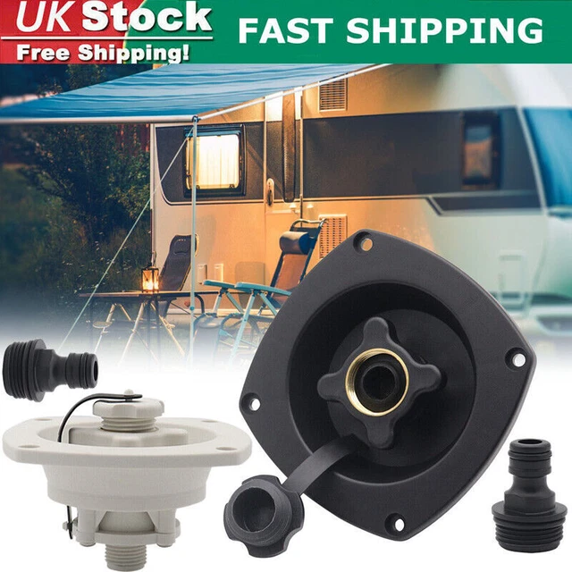 WHITE/BLACK MAINS WATER Inlet W/ Pressure Regulator Filler Entry For ...