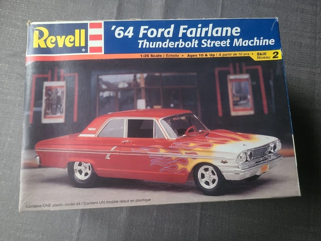 REVELL '64 FORD Fairlane Thunderbolt Street Machine Model Kit 1:25 Open ...