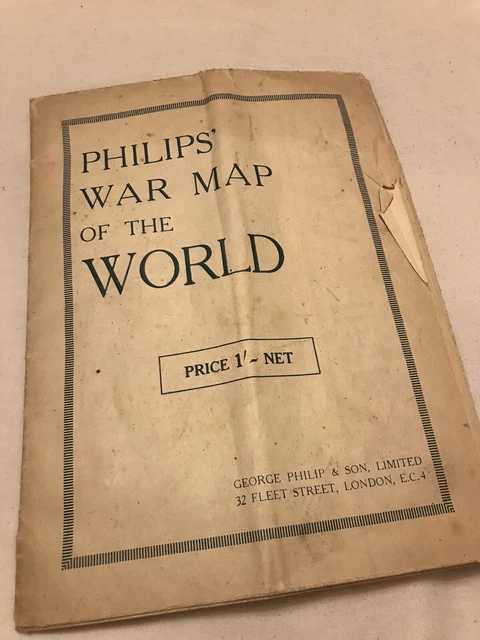 PHILIPS WAR MAP of the World £0.99 - PicClick UK