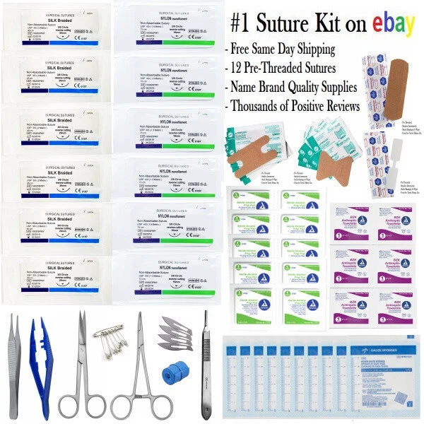 SURGICAL SUTURE SET - First Aid Sutures - Veteran Owned - Medical ...