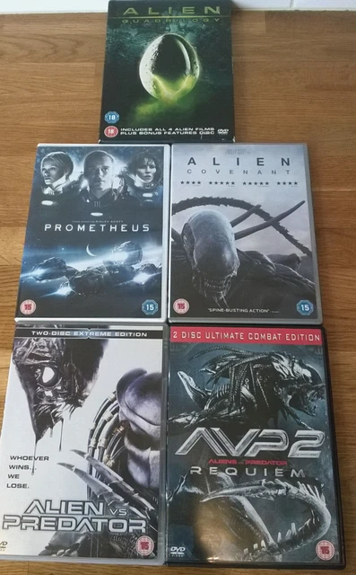 ALIENS COMPLETE FRANCHISE DVD Collection Alien AVP Prometheus Covenant ...