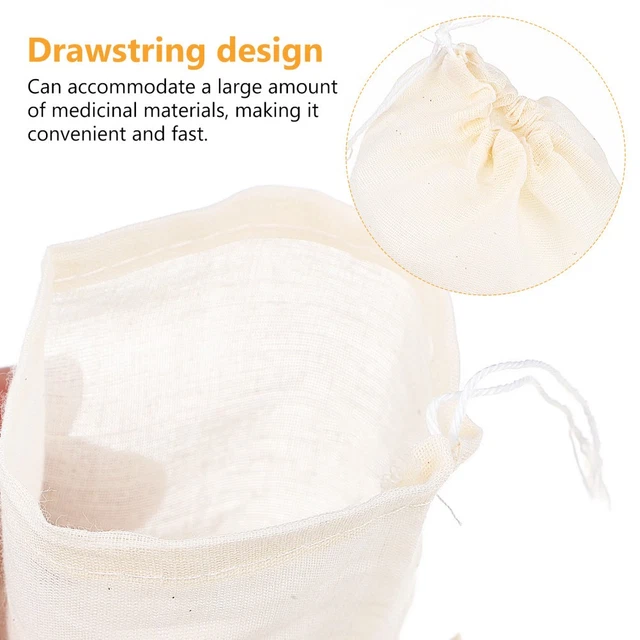 50 PCS CHINESE Medicine Tea Bags Small Drawstring Cloth Pouch Sachet ...