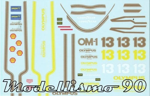 DECAL 1/43 SURTEES TS19 F.1 Ford #13 "Olimpus" Shellsport" 1977 D ...