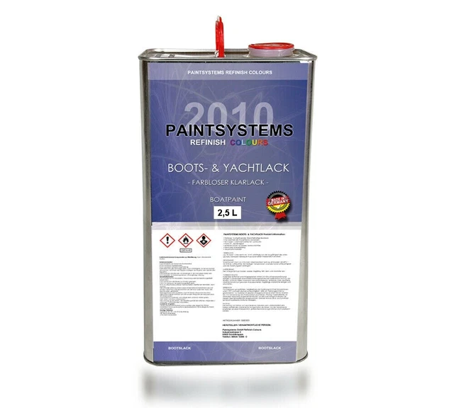 2,5 LITER BOOTSLACK & Yachtlack - Klarlack seidenglänzend EUR 19,90 - PicClick DE