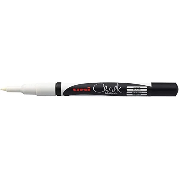 MARQUEUR CRAIE UNI chalk marker Uni Ball pointe fine blanc EUR 10,79 ...