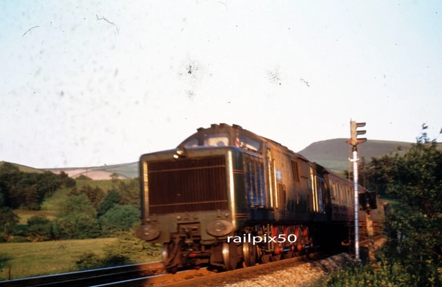 RAILWAY SLIDE. 286.10. Rare view of Fell diesel loco No. 10100 in 1957 ...