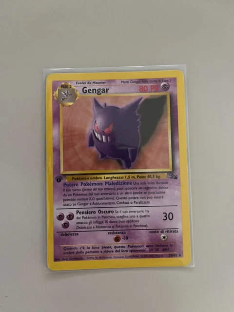 GENGAR 20/62- PRIMA Edizione - No Holo - Pokemon Fossil - NEAR MINT ...