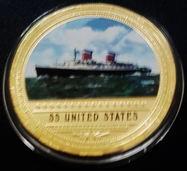 WINDSOR MINT FAMOUS Steamships of the World "SS United States" Coin ...