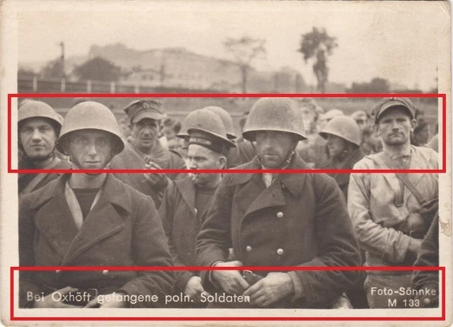 FOTO. POLNISCHE MATROSEN mit Stahlhelmen - Oxhöft, Polen 1939 EUR 19,99 ...