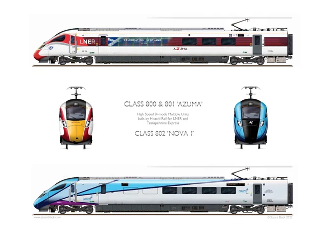 BR CLASS 800, 801 and Class 802 IET - Print £15.82 - PicClick UK