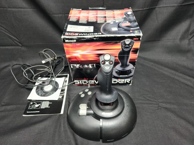 WORKING - MICROSOFT Sidewinder Force Feedback 2 Wired Joystick 8 ...