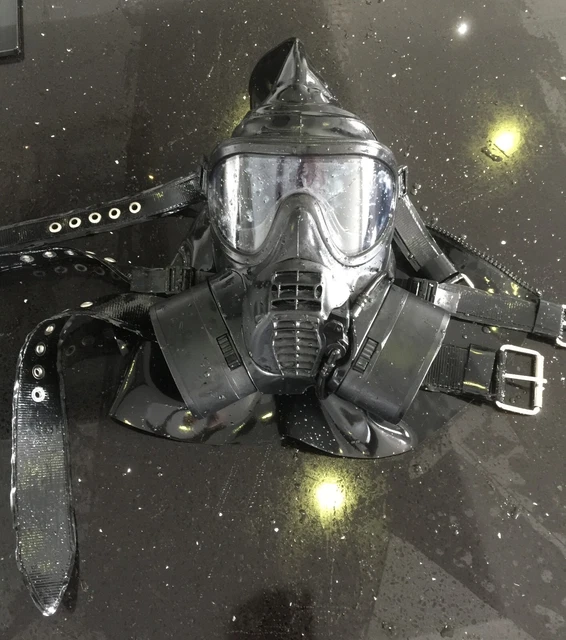 SCOTT GSR GAS Mask Rubber Latex Respirator With Attached Hood And Belt ...