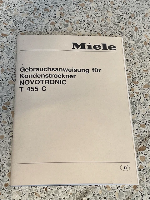 MIELE NOVOTRONIC T455C Bedienungsanleitung für Trockner EUR 5,00 ...